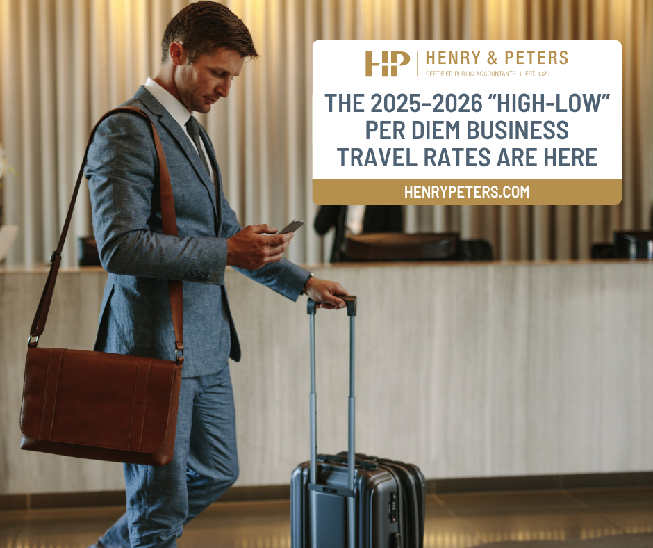The 2025–2026 “high-low” per diem business travel rates are here ...