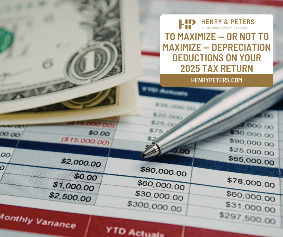 To maximize — or not to maximize — depreciation deductions on your 2025 ...